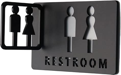 Ousika Restroom Sign Toilet Signage Acrylic Toilet Sign