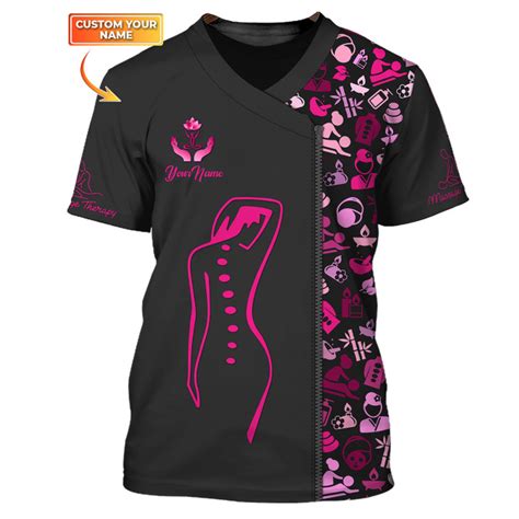 Massage Therapist Shirts Massage Therapy Pattern Custom Tshirt Massage