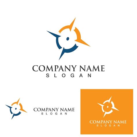 Kompass Logo Zeichen Und Symbole Vorlagenvektor Premium Vektor