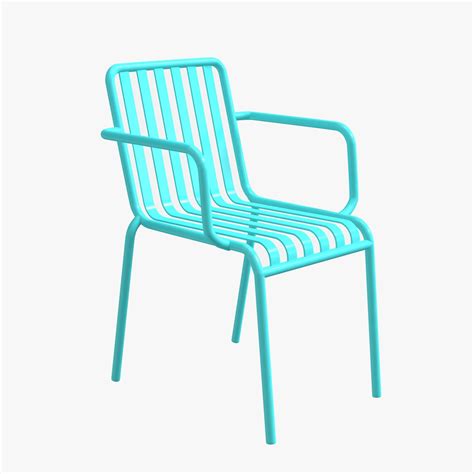 Caribbean Blue Linen Armchair 3d Model 19 Max Obj Unknown Free3d