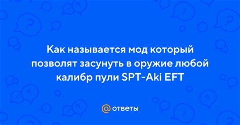 Ответы Mail Как называется мод который позволят засунуть в оружие
