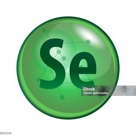 Mineral Selenium Capsule Vector Icon For Health Stock Illustration