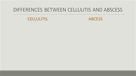 After Cellulitis V Abscess Comparison Laura M Foley Design