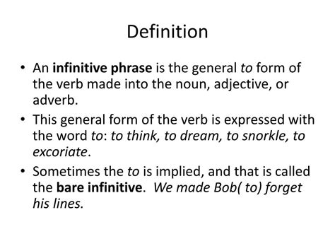 Ppt Infinitive Powerpoint Presentation Free Download Id2459521