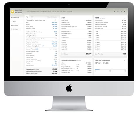 Property Flip Or Hold Rent Real Estate Analysis Software Analyze