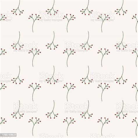 벡터 일러스트 홀리 크리스마스 베리 오프 화이트 배경에 원활한 반복 패턴 0명에 대한 스톡 벡터 아트 및 기타 이미지 0명 12월 겨울 Istock