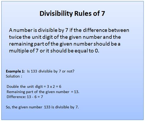 divisible by 7