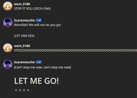 He Wont Stop Singing The Rest Of The Lyrics Help Rcharacterai