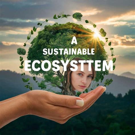 Premium Photo A Poster For A Environmental Ecosystem With A Woman