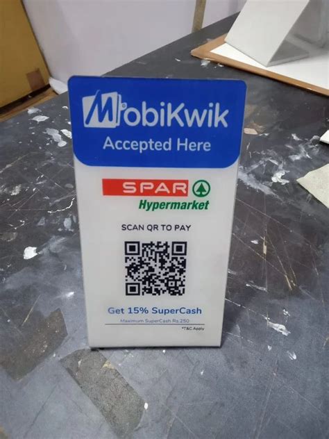 Qr Code Stand Acrylic Qr Code Display Stand Manufacturer From New Delhi