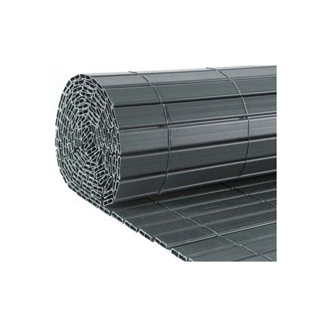 Canisse en PVC gris anthracite double face qualité x m Jet garden Leroy Merlin