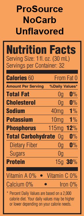 Prosource Protein Powder Nutrition Facts Besto Blog