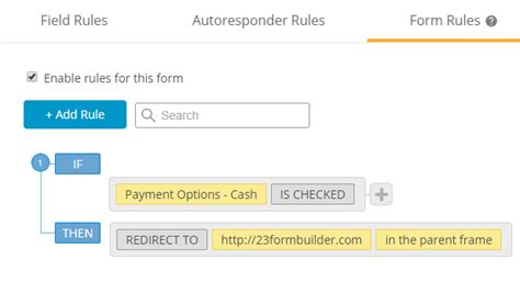 How To Use Rules On Forms 123formbuilder Help