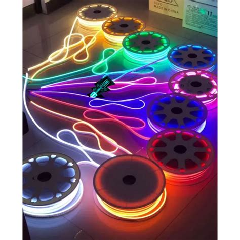 Jual Promo Besar Paket Lampu Neon Flex 220v Flexible 20 Meter Colokan Socket Waterproof Diy