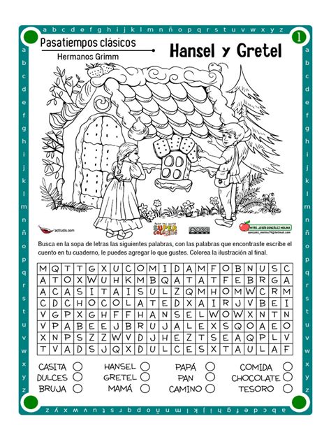 Hansel Y Gretel Actividad Pdf Hermanos Grimm