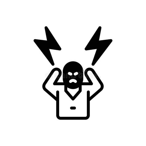 Black Solid Icon For Aggressive Rampant And Hostile Stock Illustration