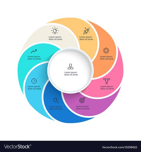 Pie Chart Presentation Template With Royalty Free Vector
