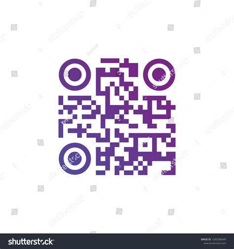 Creative Qr Code Sign Round Icon Stock Vector Royalty Free Shutterstock