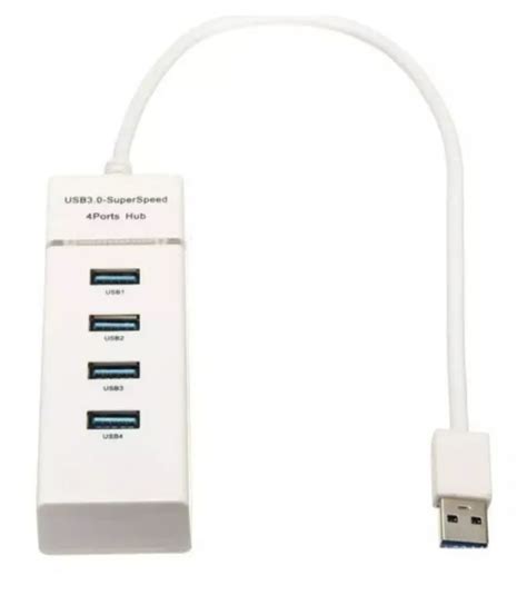 USB HUB 3 0 SUPER SPEED 5 GBPS With LED INDICATION 4 PORTS 30 Cm BK WHITE Lazada PH