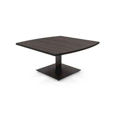 45 Wide Boat Shaped Coffee Table For Office Square Metal Base