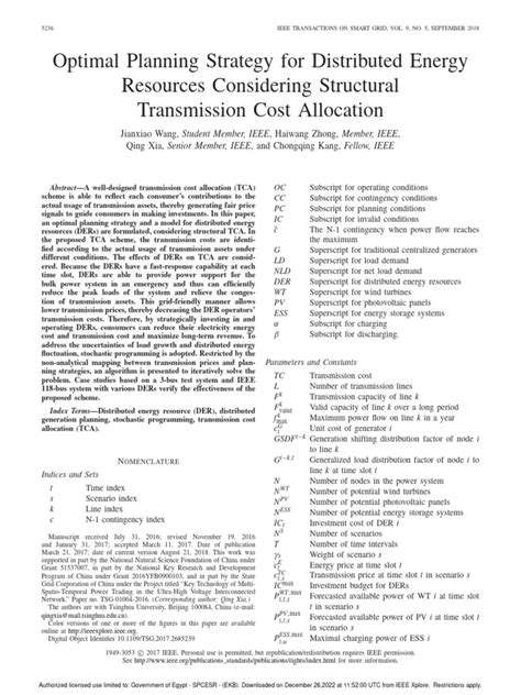 optimal planning strategy for distributed energy resources considering
