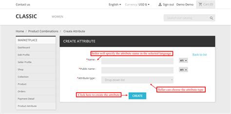 Prestashop Marketplace Product Combination Seller Product Attributes