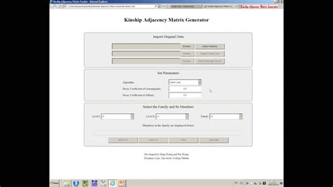 Introduction To Kinship Adjacency Matrix Generator Youtube