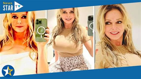 Carol Vorderman 61 Puts On Jaw Dropping Busty Display In Towel YouTube