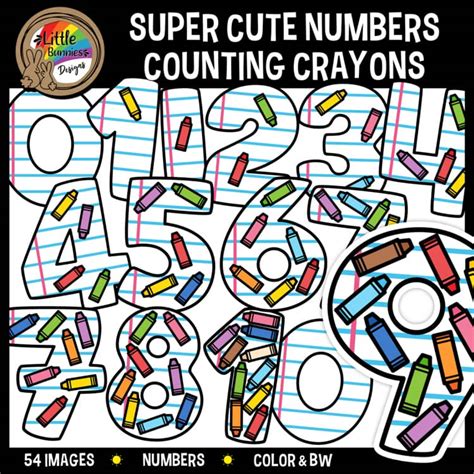 Super Cute Counting Numbers Giant Bundle 1 By Little Bunnies Designs