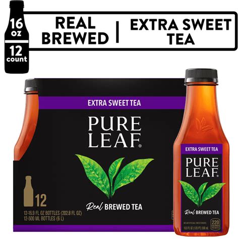 Lipton Pure Leaf Extra Sweet Real Brewed Iced Tea 169 Fl Oz 12 Pack