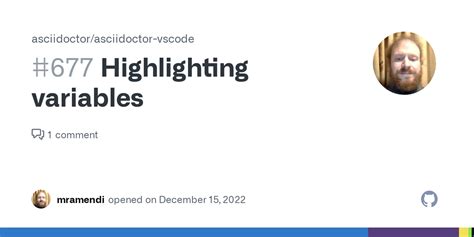 Highlighting Variables · Issue 677 · Asciidoctorasciidoctor Vscode