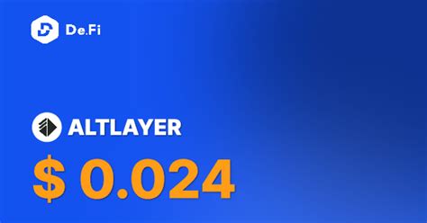 Altlayer Alt Price Coin Market Cap And Token Supply