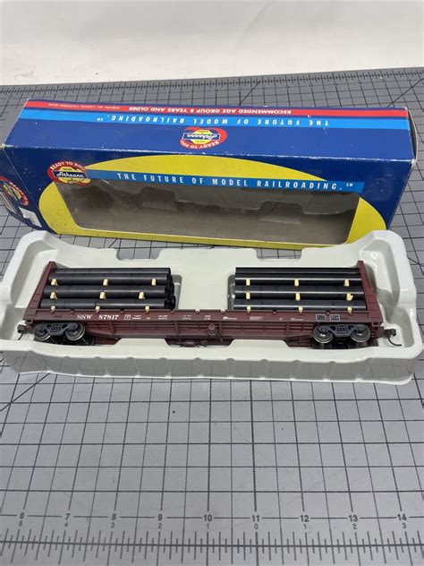 ATHEARN HO Cotton Belt SSW 60 BULKHEAD PIPE LOAD Lightly Weathered EBay