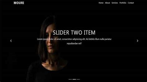 Bootstrap 4 Homepage With Navbar And Slider