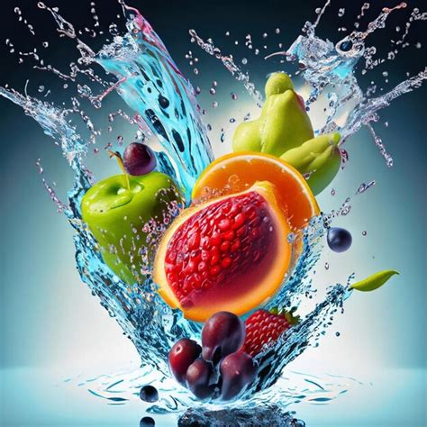 Premium Photo Strawberries And Orange Slices In A Water Splash