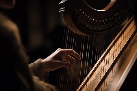 Premium Photo A Person Playing A Harp