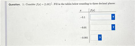 Solved Question 1 ﻿ Consider Fx1011x ﻿fill In The