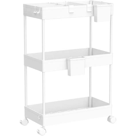 Мобилен органайзер Spacekeeper на 3 нива мултифункционална количка за съхранение с колела