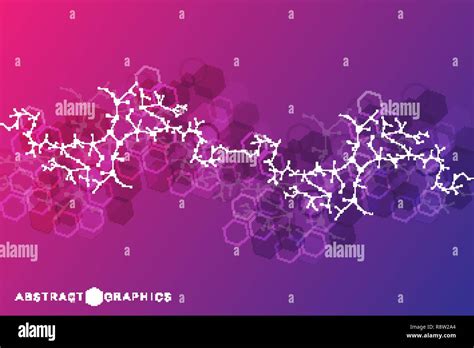 Science Network Pattern Connecting Lines And Dots Technology Hexagons