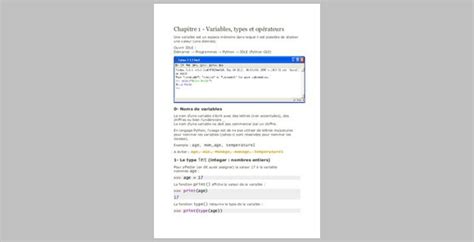 Cours Pour Apprendre Python De A A Z