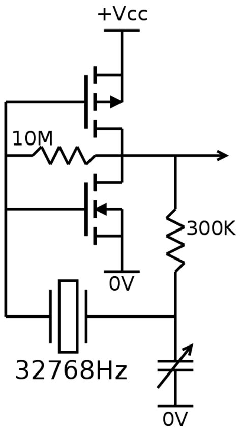 Crystal Oscillator With Complementary Mosfets Details