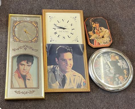 Selection Of Assorted Elvis Presley Collectors Clocks
