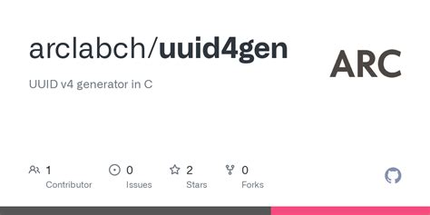GitHub Arclabch Uuid Gen UUID V Generator In C