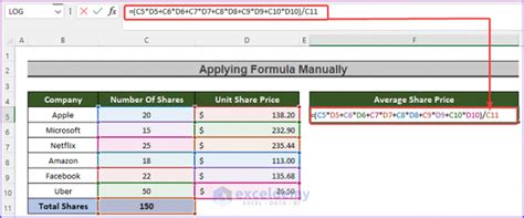 How To Calculate Average Share Price In Excel 2 Easy Ways