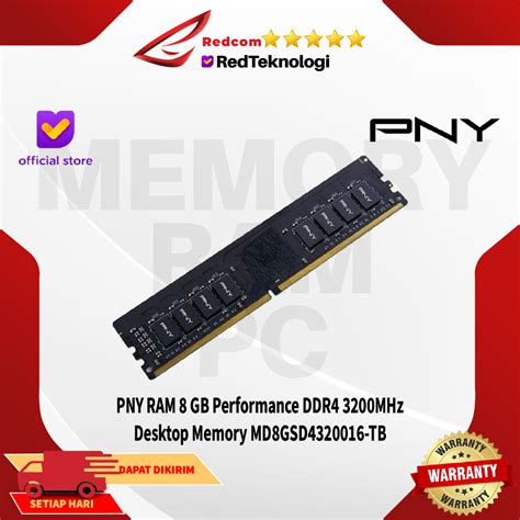 Pny Ram 8gb Performance Ddr4 3200mhz Desktop Memory Md8gsd4320016 Tb Shopee Philippines
