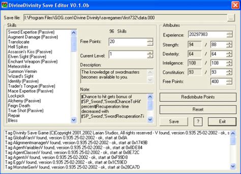 Save Editor V010b Created By Izakaron File Divine Divinity Moddb