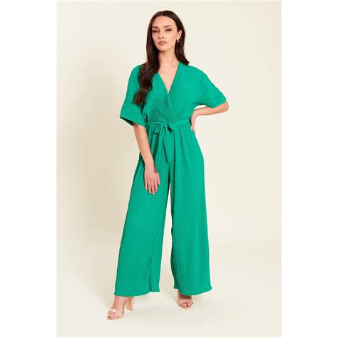 Be You Wide Leg Plisse Jumpsuit Studio