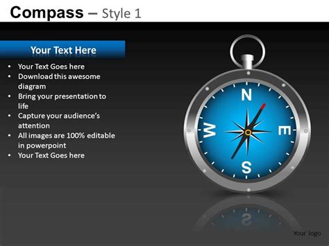 Compass Style 1 Powerpoint Presentation Slides Db Graphics