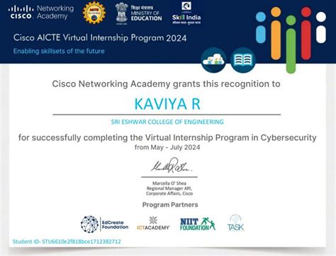 kaviya r on linkedin cybersecurity cisconetworkingacademy