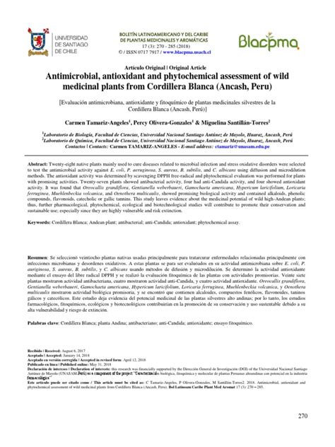Antimicrobial Antioxidant And Phytochemical Assessment Of Wild